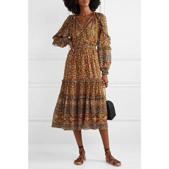 Ulla Johnson | Skirts | Ulla Johnson Thea Printed Fil Coup Silk And ...